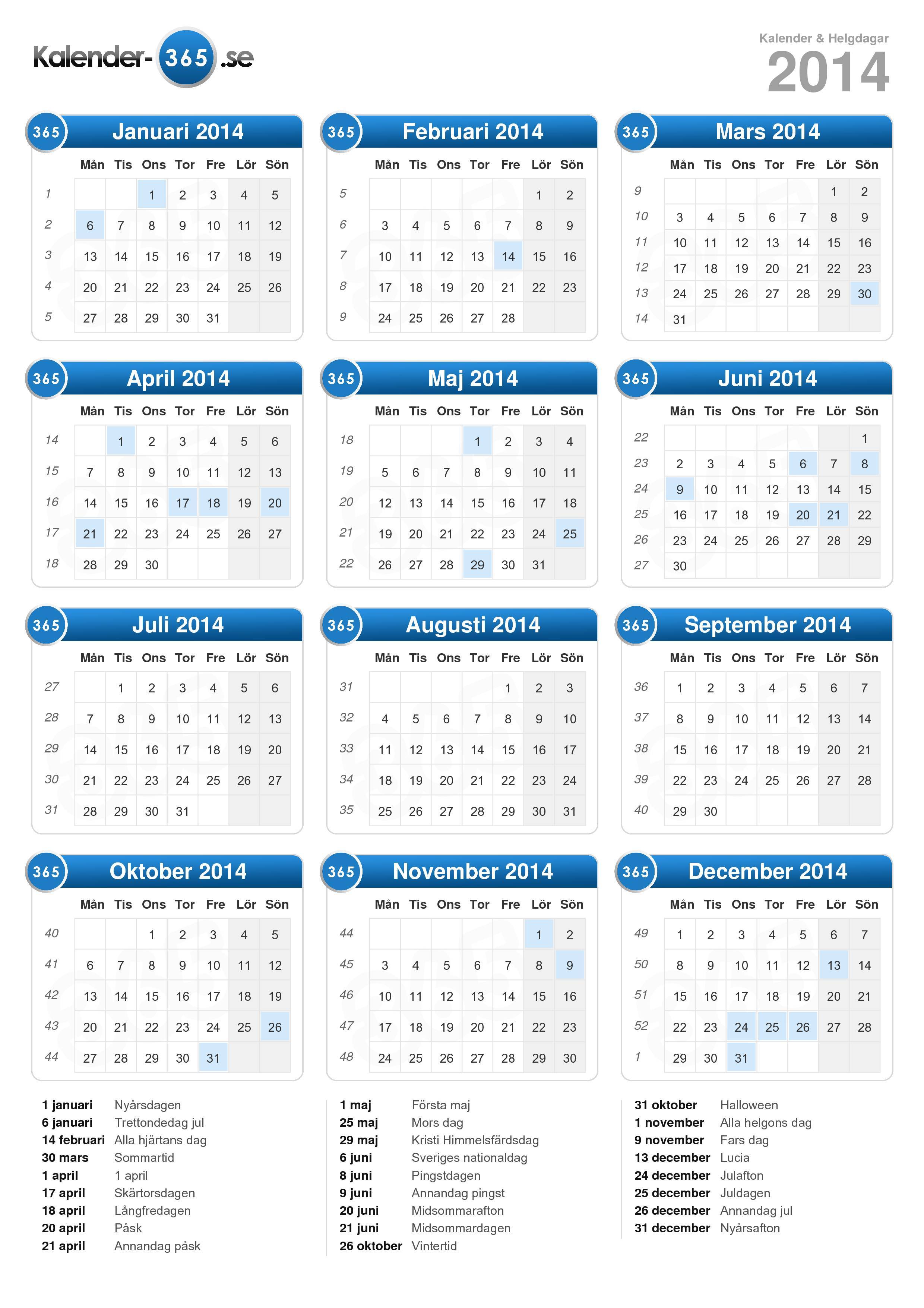 Kalender 2014